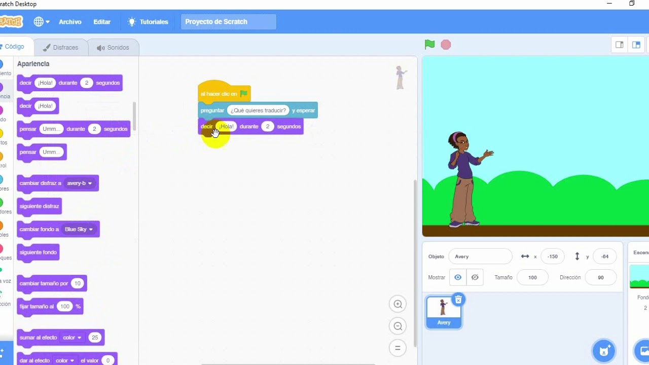 Clase 10 Traductor Scratch 5to grado - YouTube
