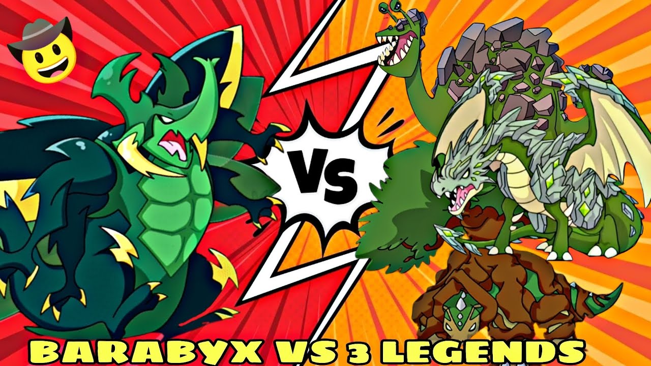 Barabyx vs All grass 🌿 legendary dynamons 👿 in dynamons world ...