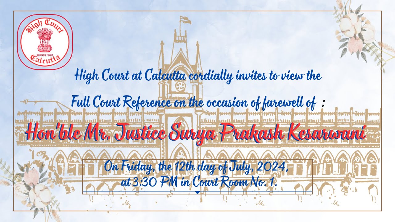 Full Court Reference on the occasion of farewell of : Hon'ble Mr ...