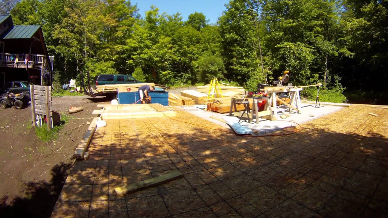 Framing Walls for the 2nd Floor Day 1 - 24 - My Garage Build HD Time ...