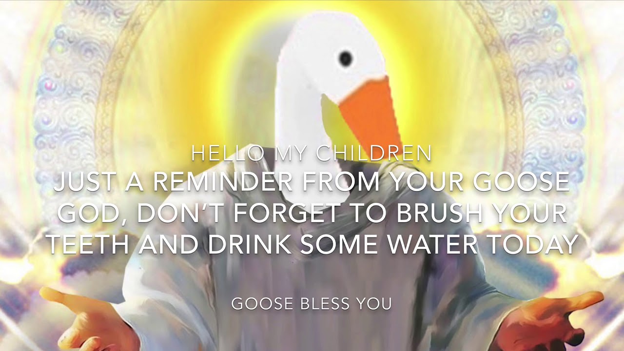 Hello my children, just a reminder from your very own goose god. - YouTube
