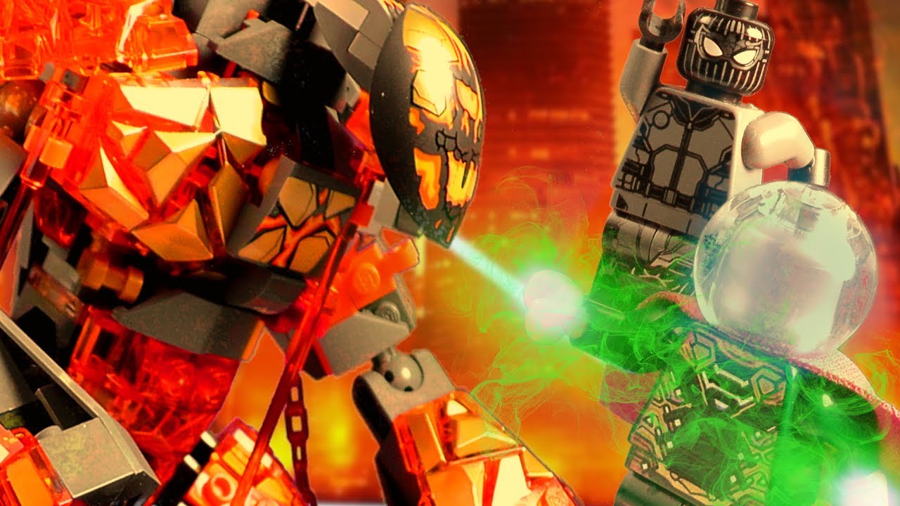 LEGO Spider-Man: Far From Home - Mysterio & Night Monkey Vs. Molten Man ...