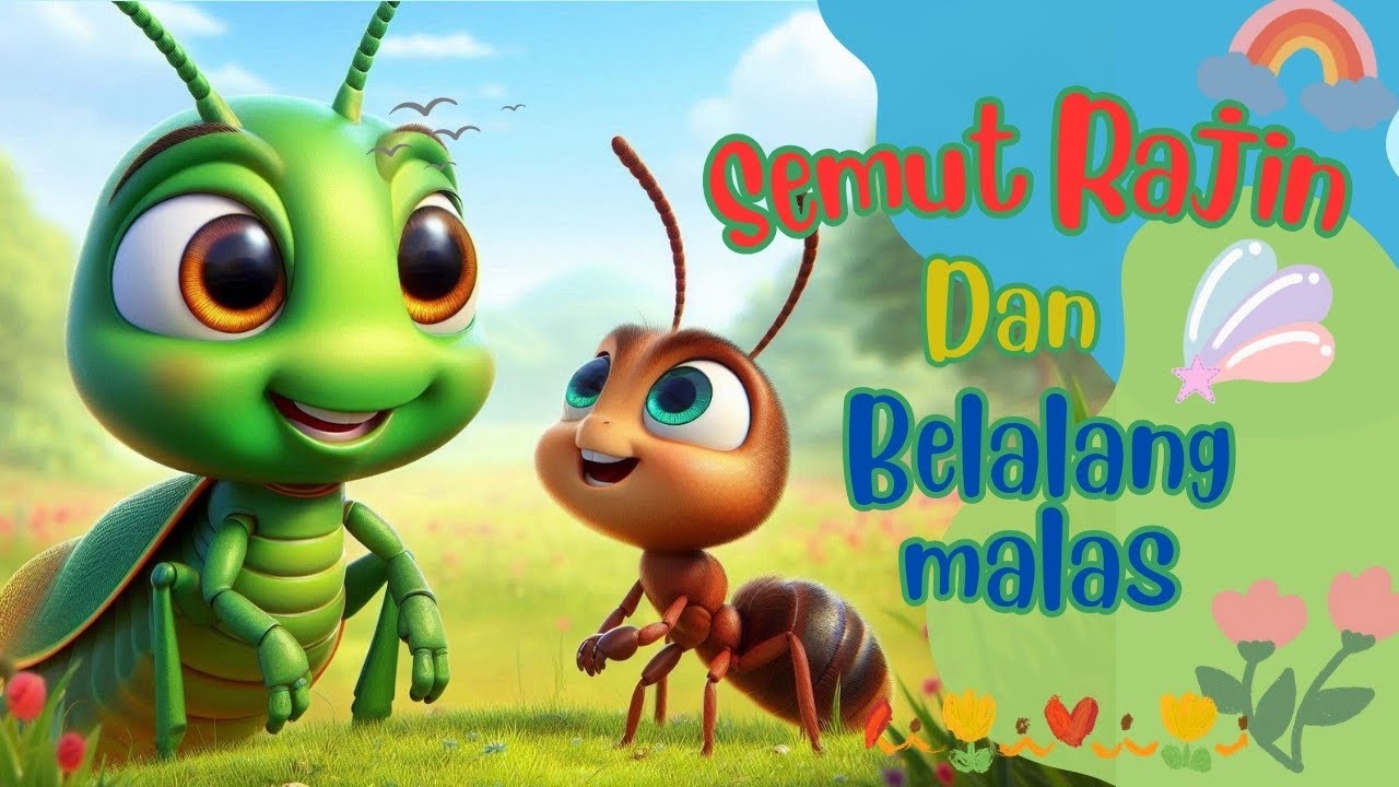 Kisah seekor Semut rajin dan Belalang malas - YouTube