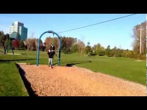 Andrea's mini zipline - YouTube