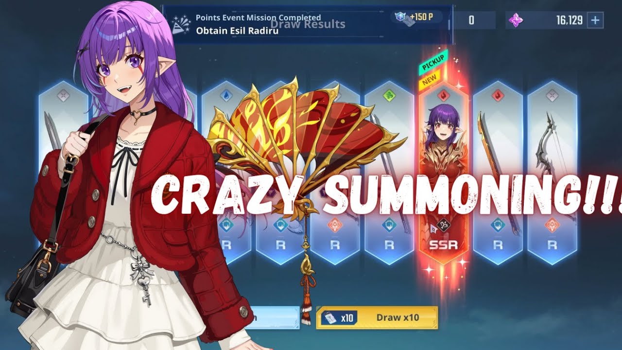 Crazy Summoning Session🔥! Esil Rate up Draw Summoning! Fire SSR weapon ...