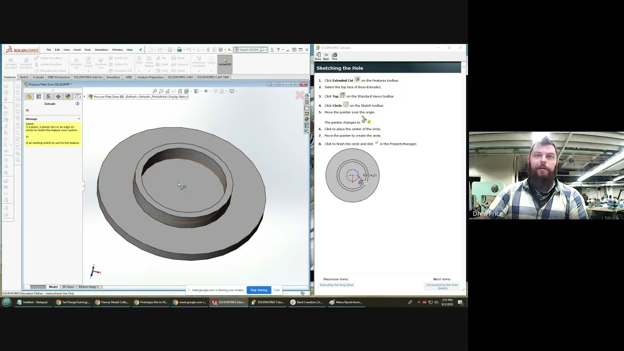 1 Intro to CAD Pressure Plate - YouTube