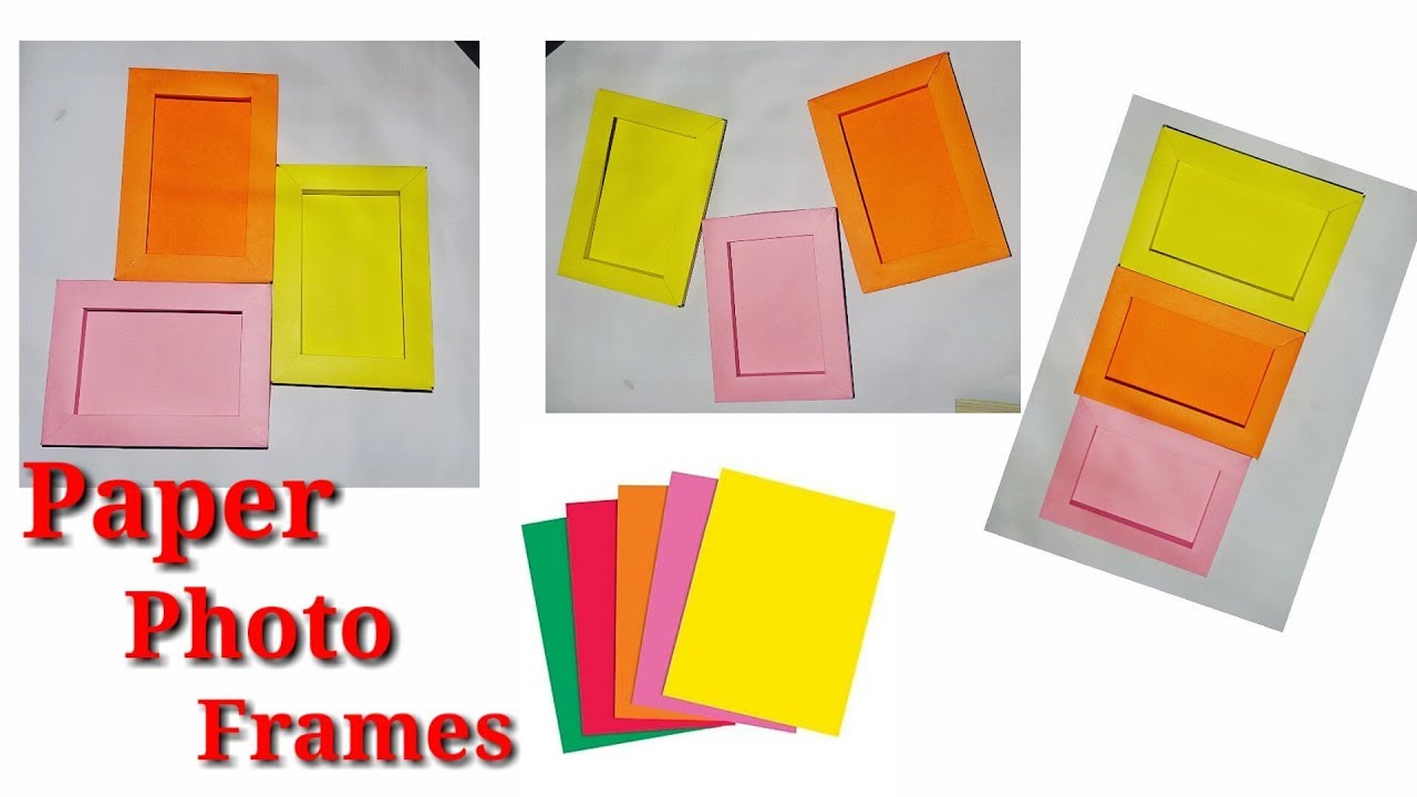 Diy - Paper Photo Frames. || Easy to make || Paper Craft - YouTube