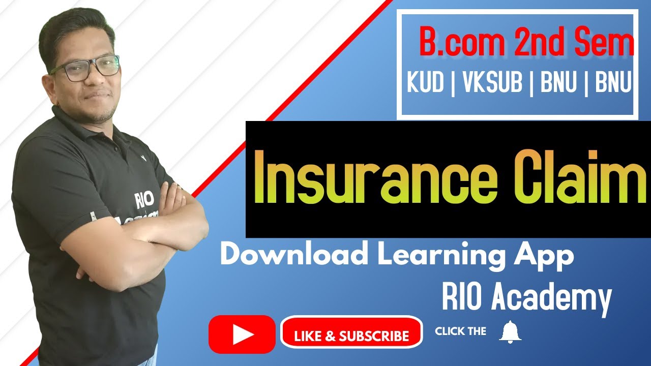 B.com Financial accounting | Insurance claims | day - 1 - YouTube