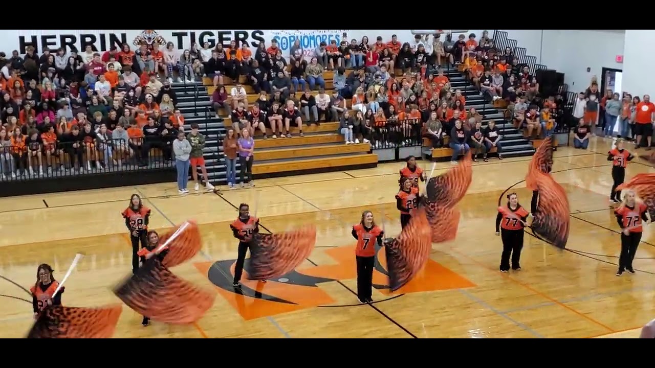 Herrin High School Homecoming 2022 pep rally - HHS Flag Team (Jenna ...