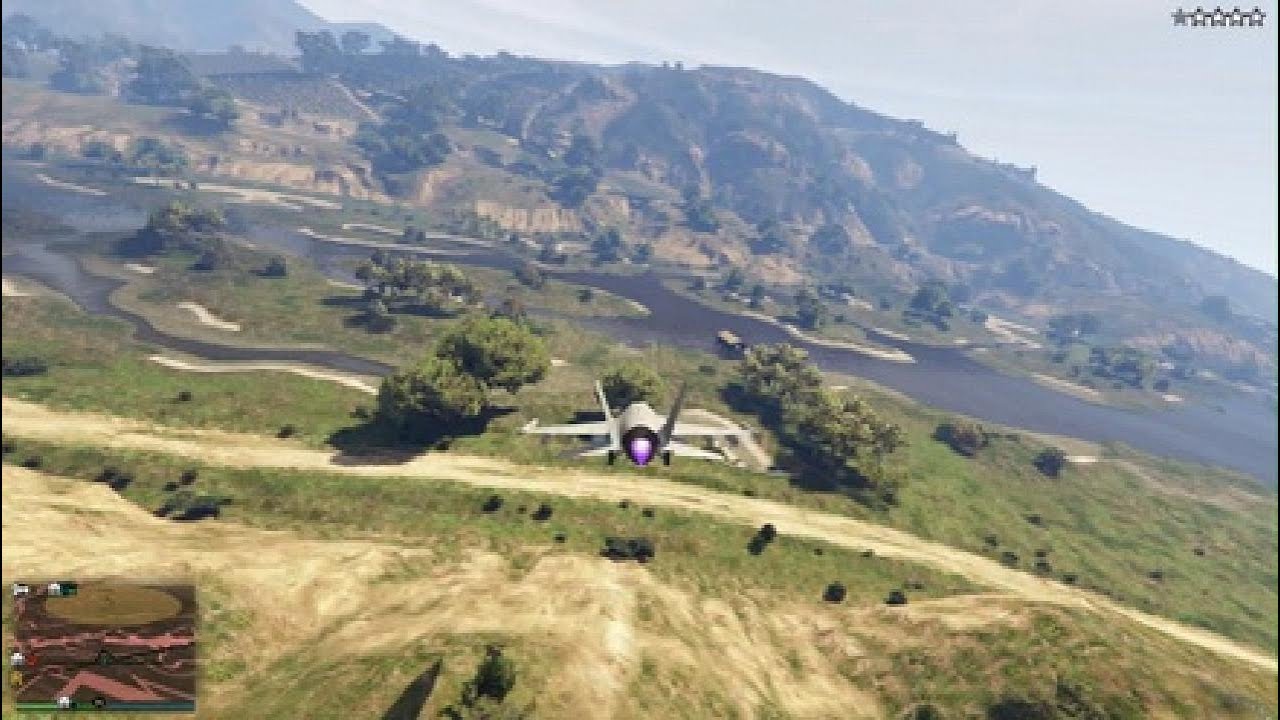 GTA 5 Jet run - YouTube
