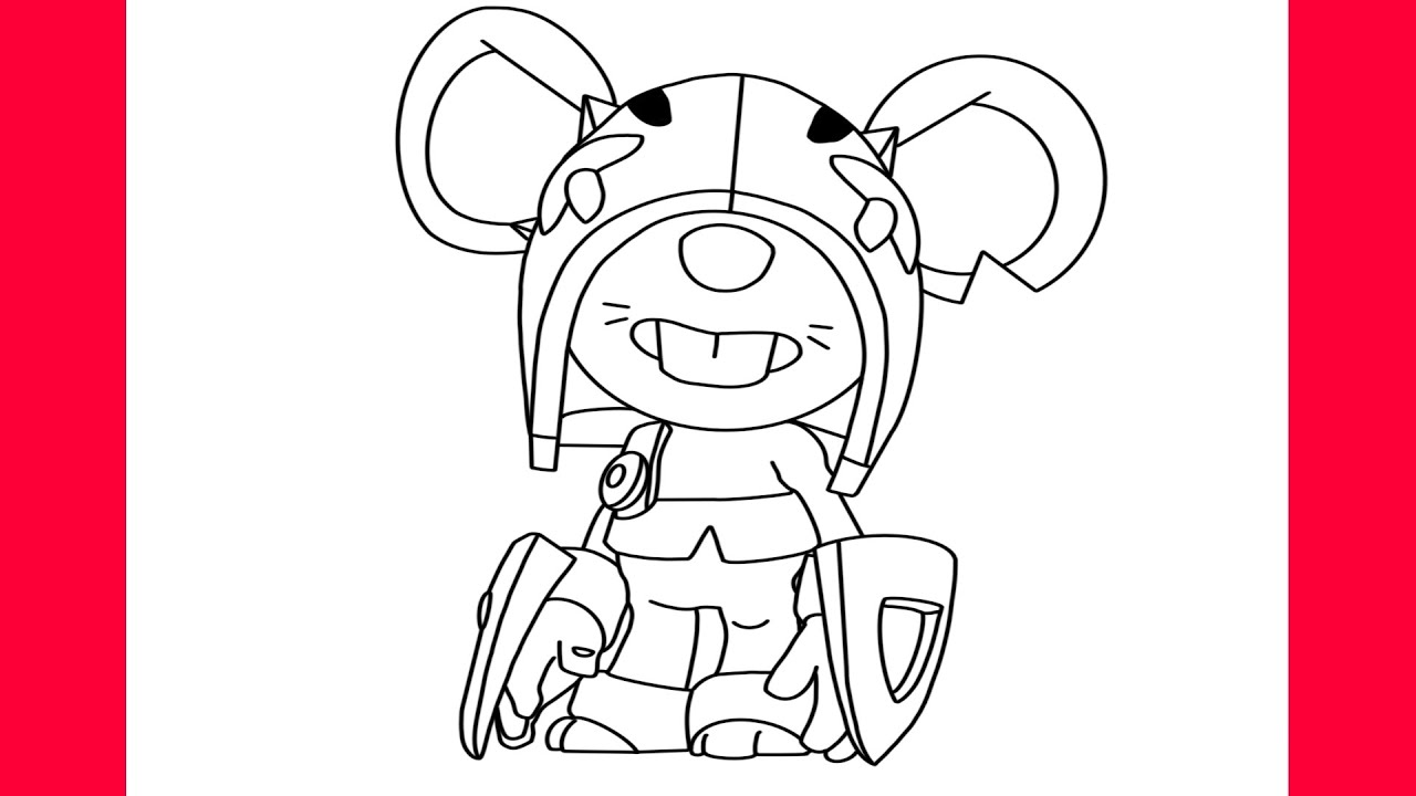 HOW TO DRAW MOE - BRAWL STARS - YouTube