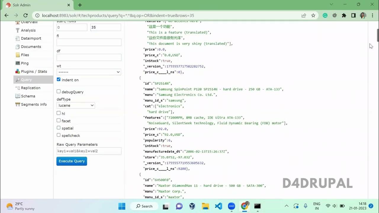 Querying [sort, [start, rows], fl, df] in Apache solr | D4Drupal - YouTube