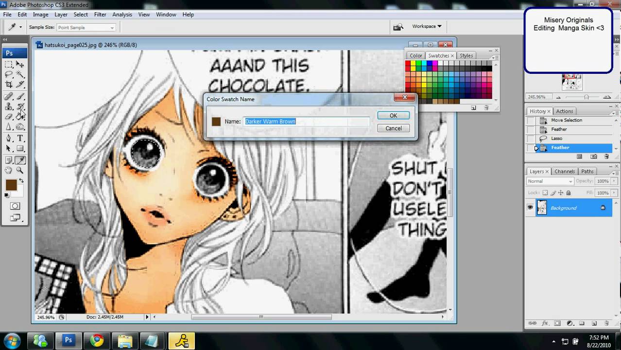 Tutorial - How To Edit Manga Skin. - YouTube