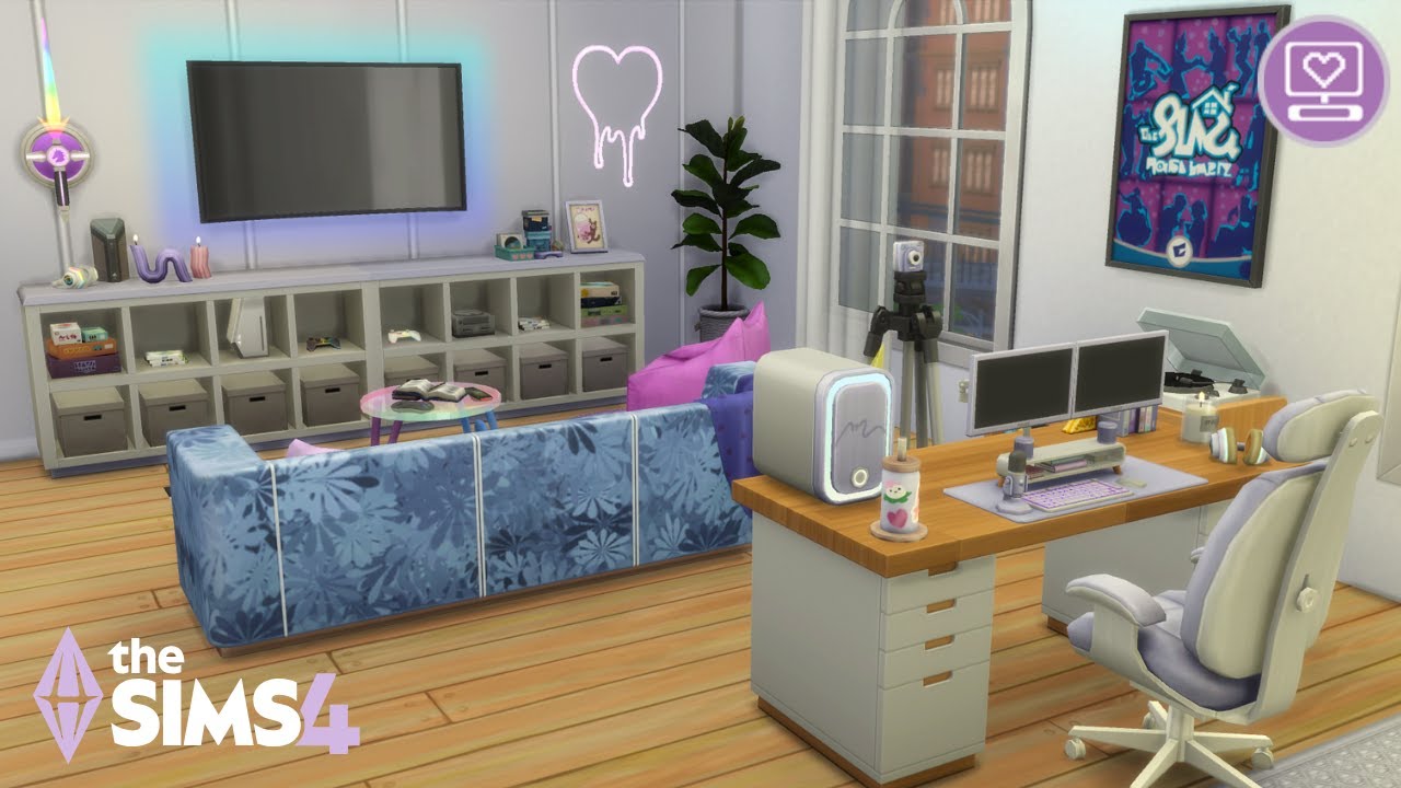ULTIMATE! Gamer Apartment 🎮 Comfy Gamer Kit | THE SIMS 4 Speedbuild ...