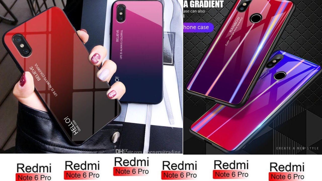 🔴 Redmi Note 6Pro Case RedGlass Back Cover | Awsome look | Best 👍💯 ...