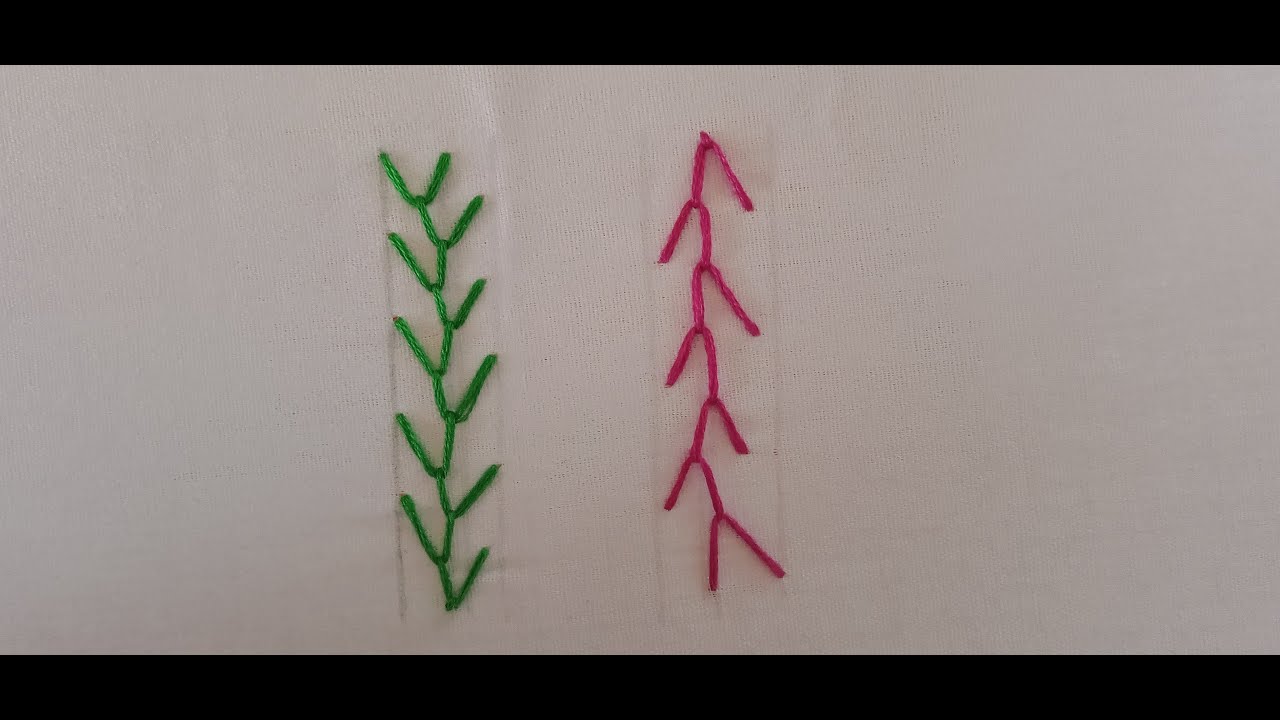 Learn Fly Chain Stitch and Feather chain Stitch Easily!! - YouTube