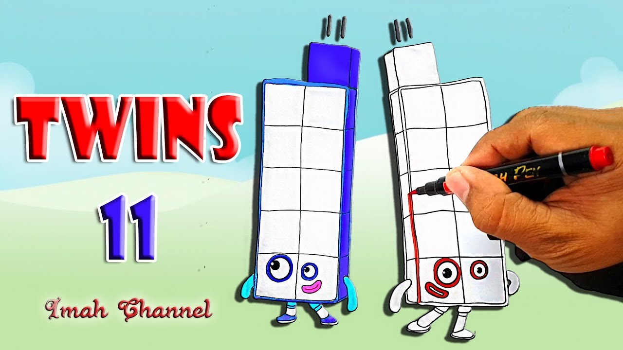 Numberblocks twins 11, from numberblocks 22 imah channel - YouTube