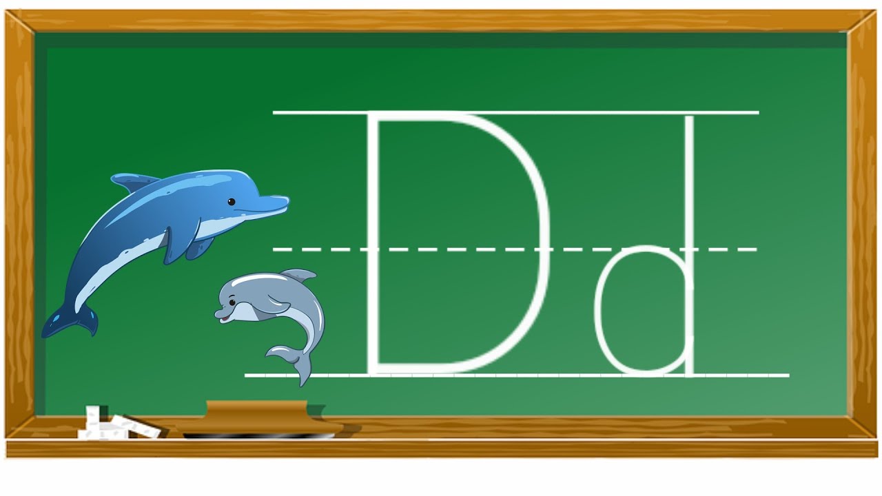 Writing letter D|Capital and lowercase D|ABC phonics| phonics for kids ...