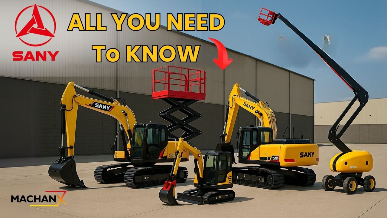 SANY Mini Excavator, Articulated Boom Lifts & Scissor Lift Full Review ...