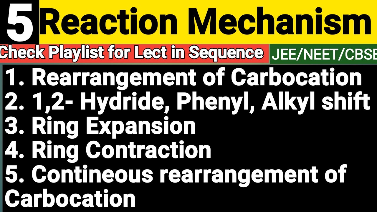5. REACTION MECHANISM | Ring Expansion | Rinng Contraction ...