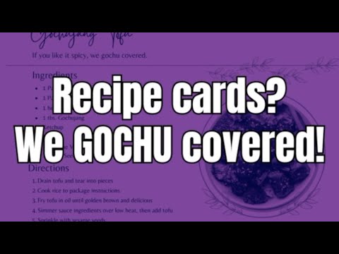 Recipe Cards? We GOCHU Covered! - YouTube