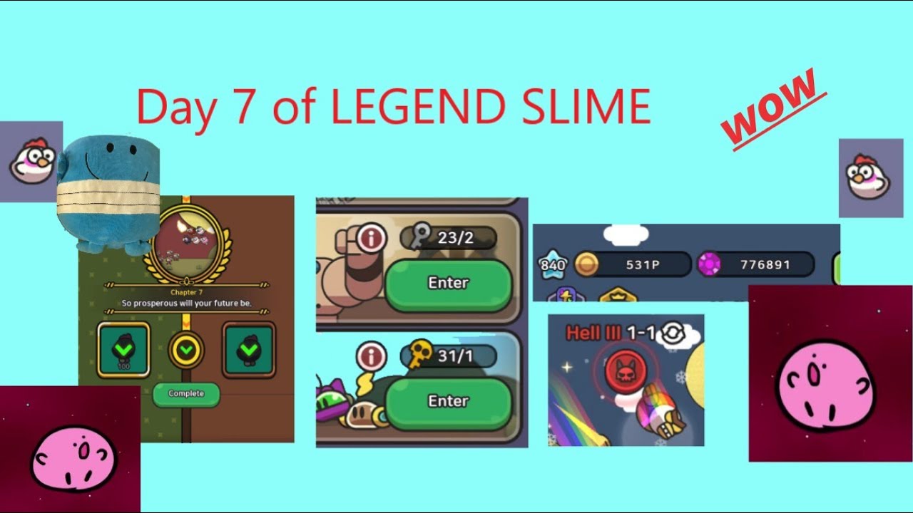 A week after downloading legend slimes (satisfying moments on day7 ...