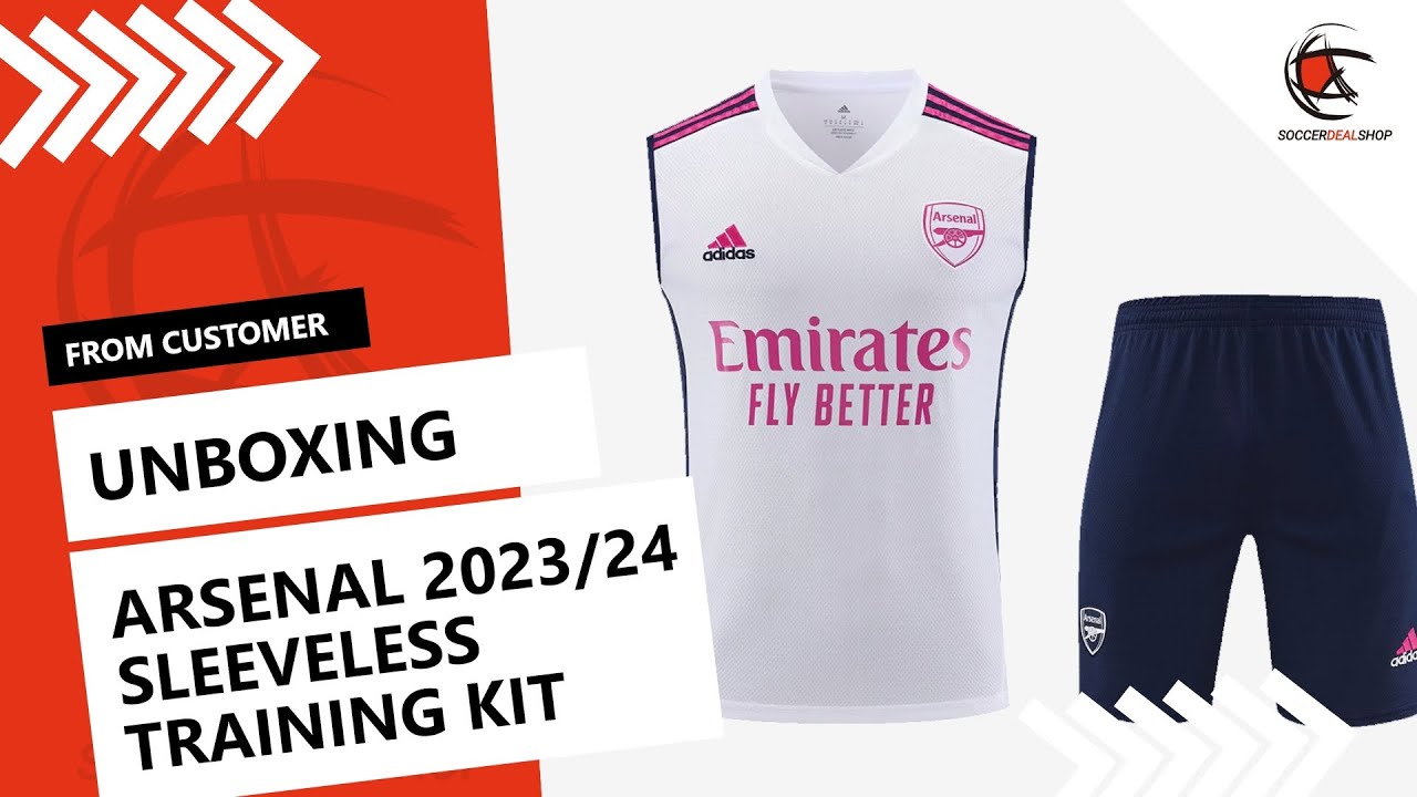 Arsenal 2023/24 Sleeveless Training Kit Review - Soccerdealshop - YouTube