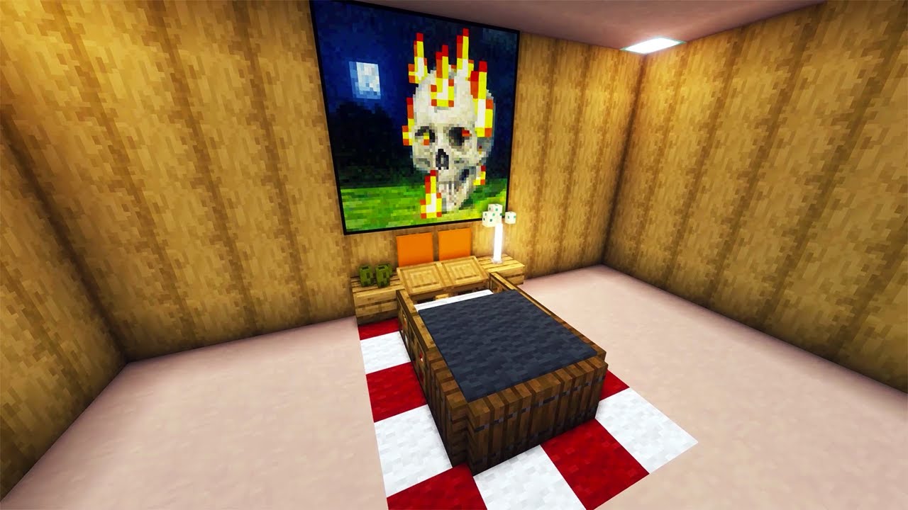 Minecraft Working Bed Design - YouTube