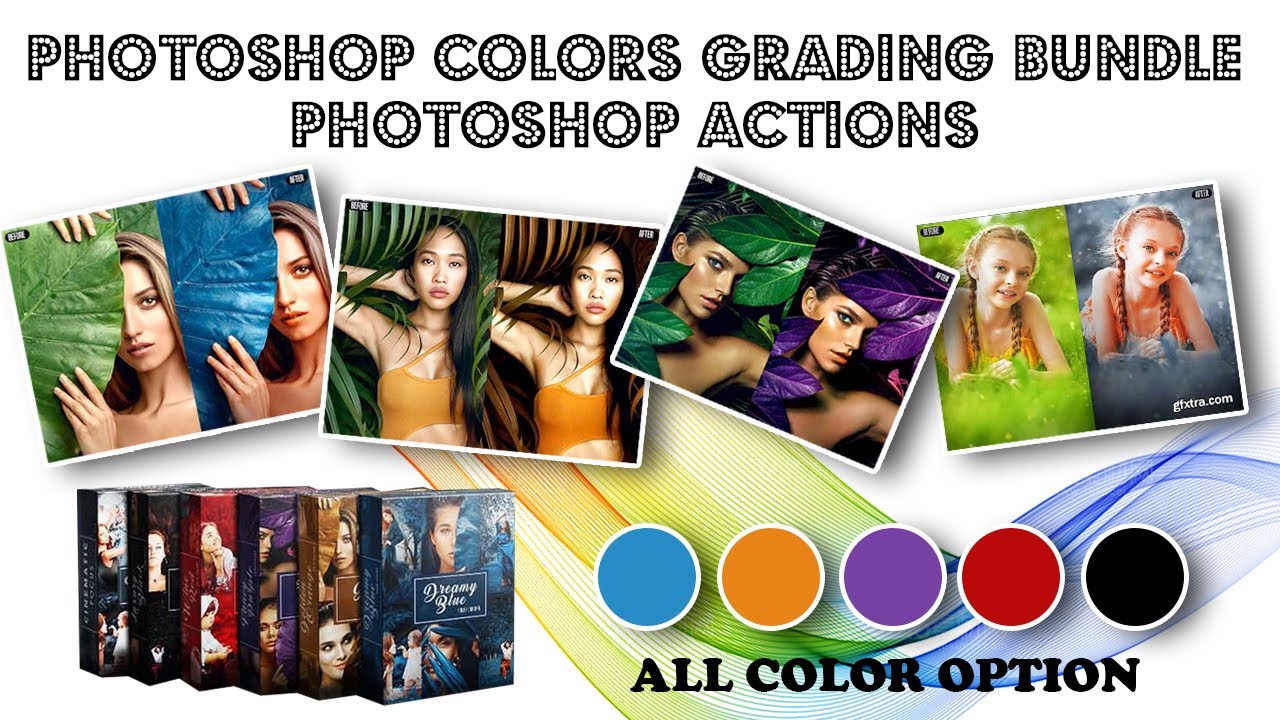 Photoshop Colors Grading Bundle Photoshop Actions - YouTube