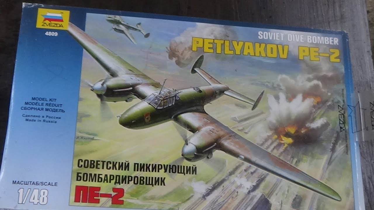 Inbox review of 1/48 Scale Petlyakov PE2 Model Kit from Zvezda - YouTube