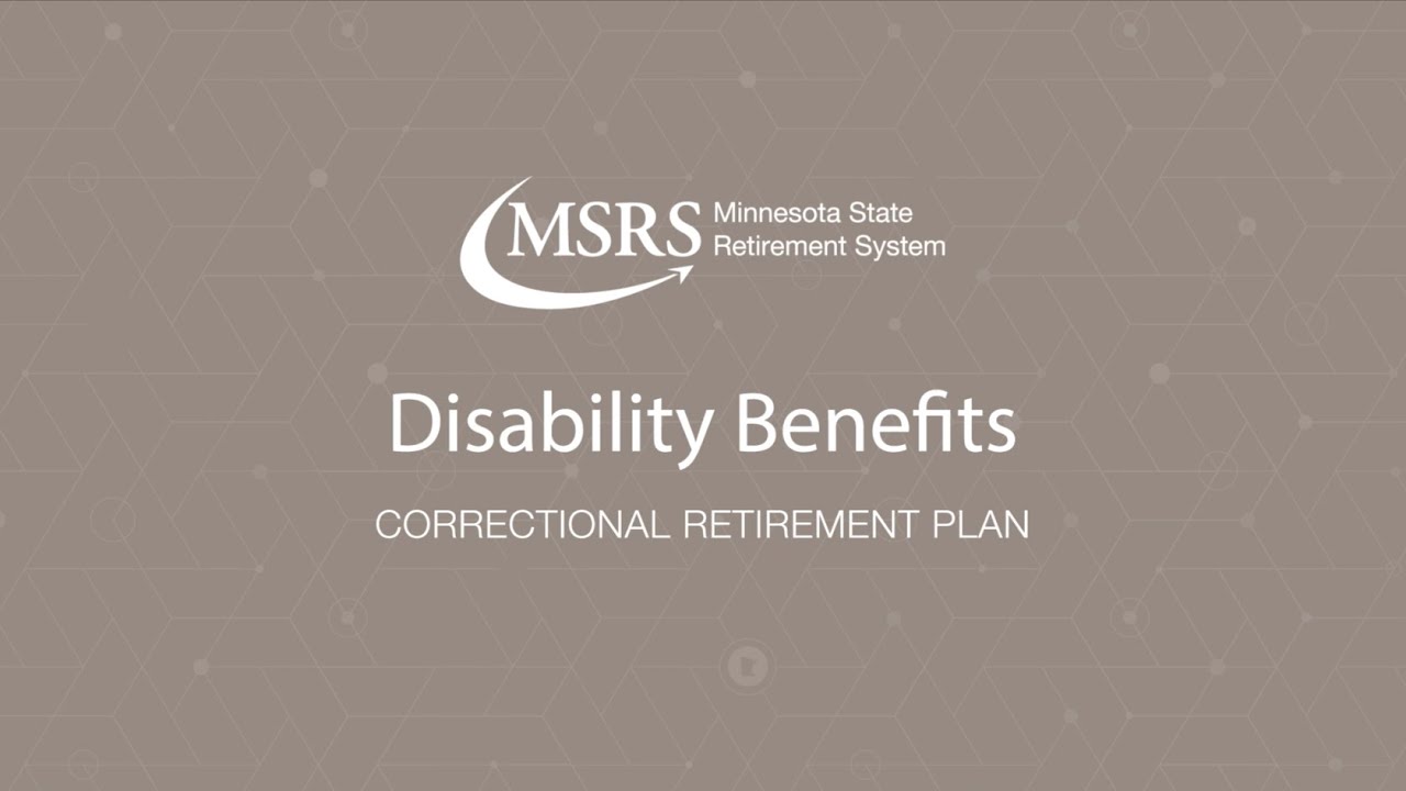 MSRS - Disability Benefit: Correctional Retirement Plan - YouTube