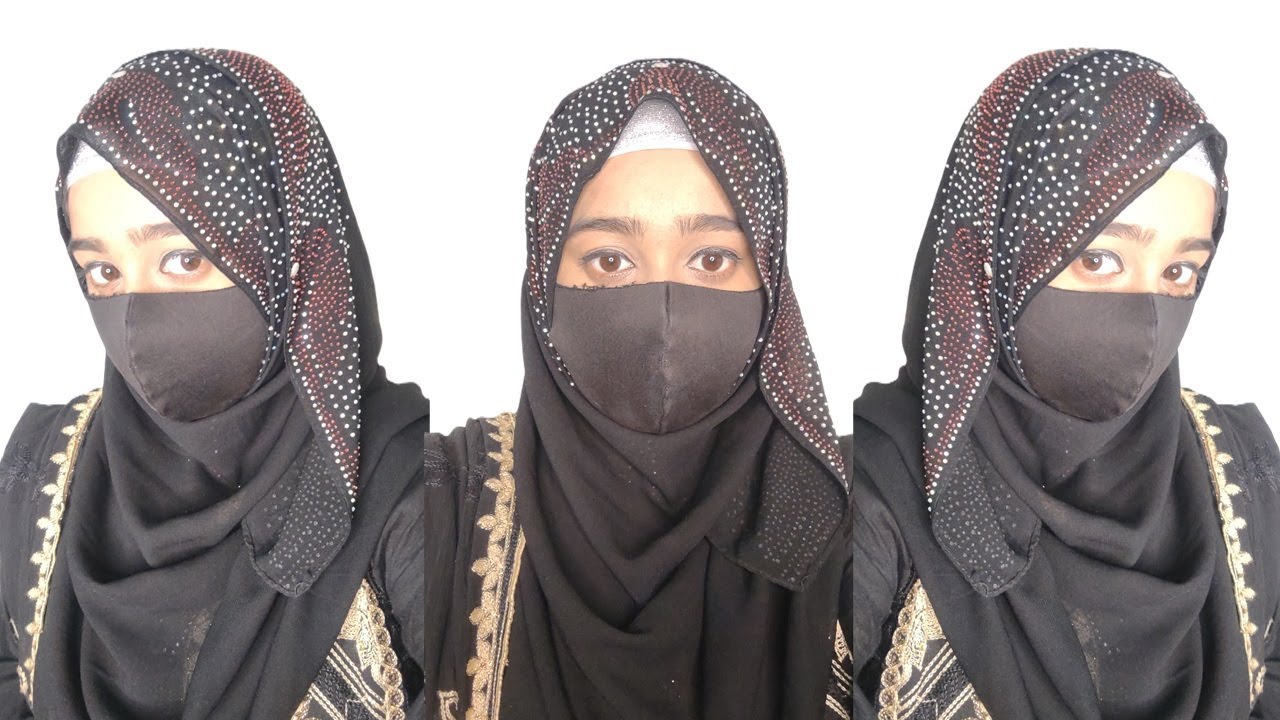 New 2025 Simple Pakistani Style Hijab Tutorial With Mask | Wajeeha ...