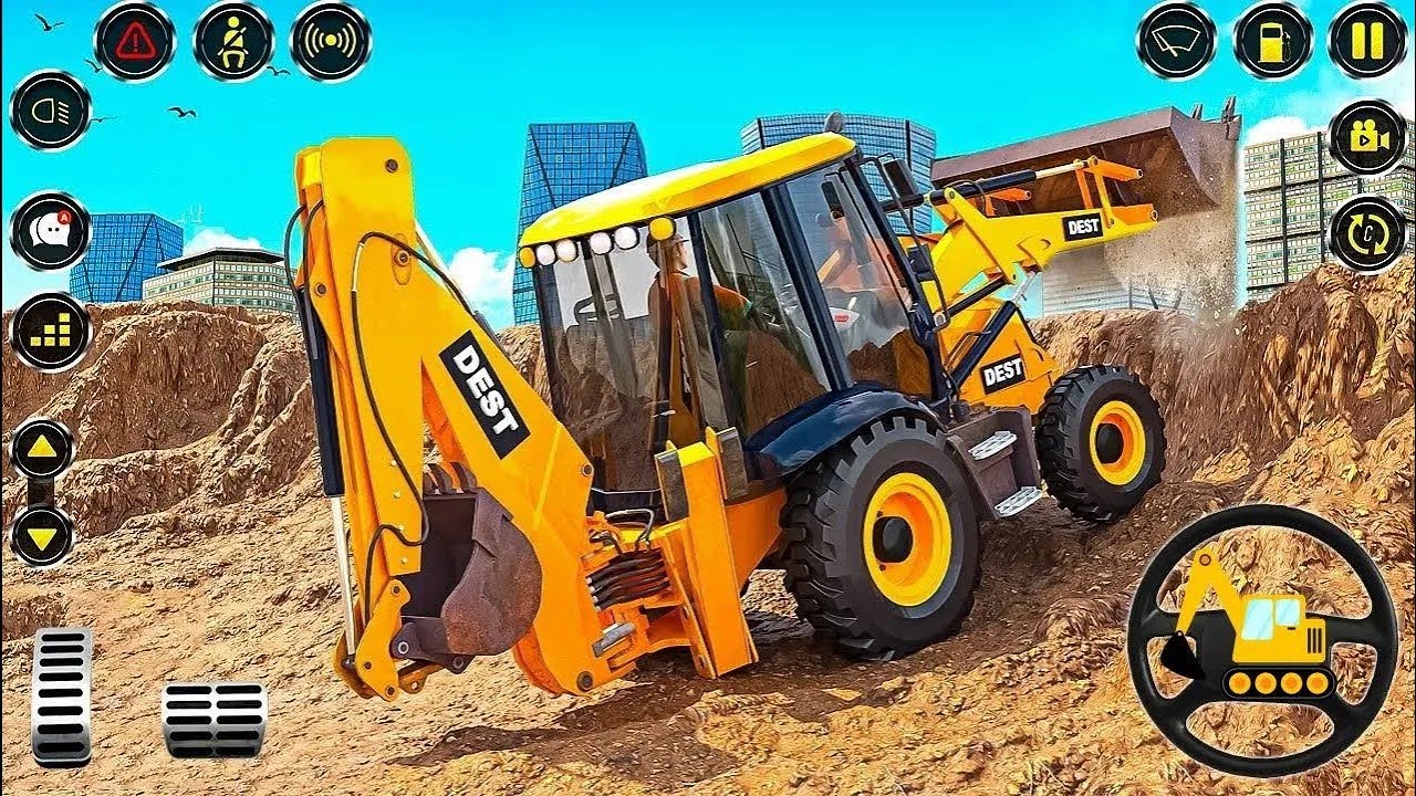 Heavy Excavator Crane Simulator - Mountain Rock Mining Game ...