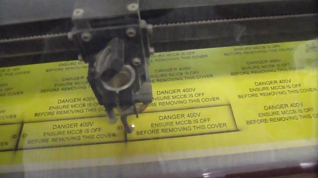 Laser Engraving Industrial Labels - YouTube