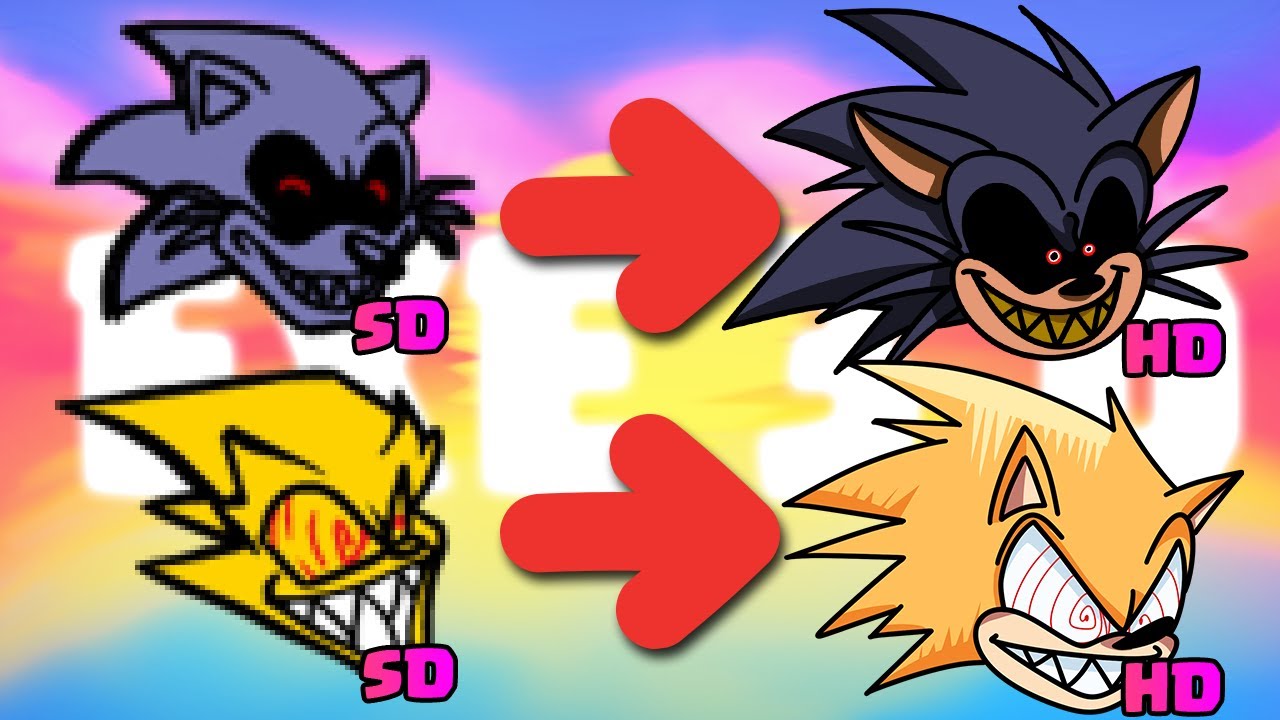 Redrawing Friday Night Funkin Icons - SONIC.EXE 3.0, Fleetway Sonic ...