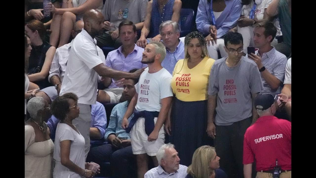 Climate protesters interrupt US Open women's semifinal at New York's ...