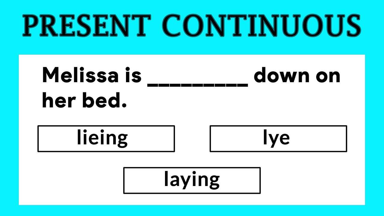 Present Continuous Tense | Grammar Test - YouTube
