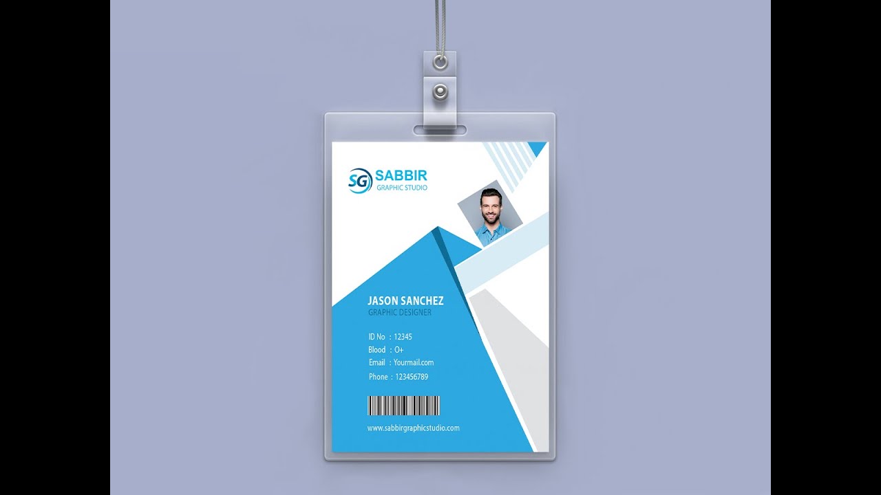 Id card Design in Photoshop | Graphic Design Tutorials - YouTube