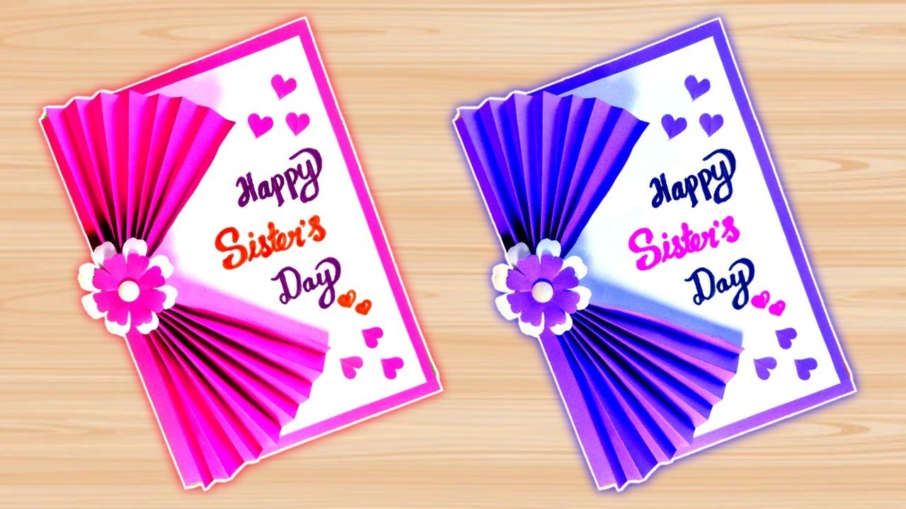 easy Sister's Day Card Making / how to make sisters day card / handmade ...