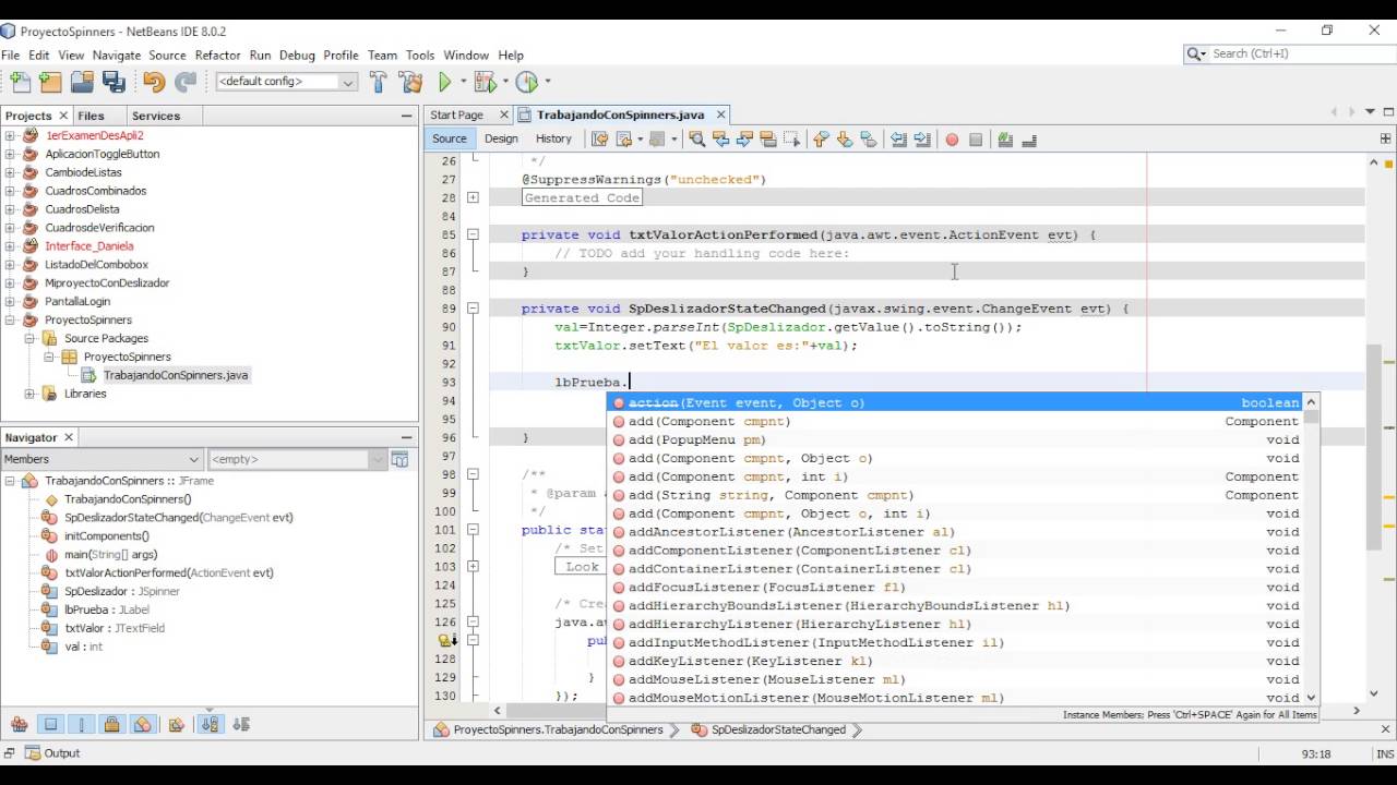 TRABAJANDO CON SPINNERS JAVA NETBEANS - YouTube