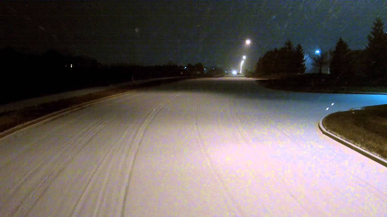 Night Time Snow Storm Drone Flight - YouTube