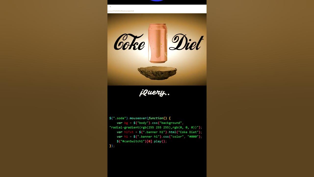Create a Stunning coca cola Website animation with Just HTML & CSS! JS 🎨 #htmlcss #htmldesign ...