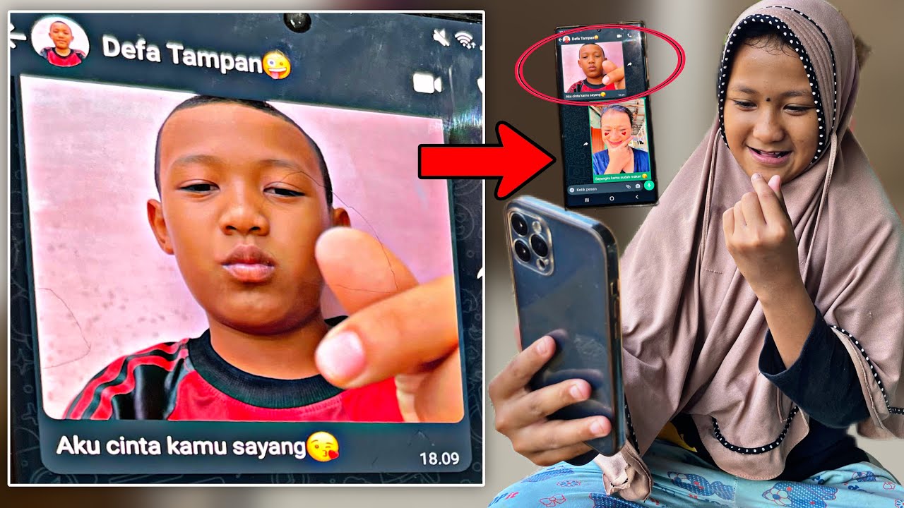 Periksa hp Adek ternyata pacaran😂 isi chat nya bikin ngakak - YouTube