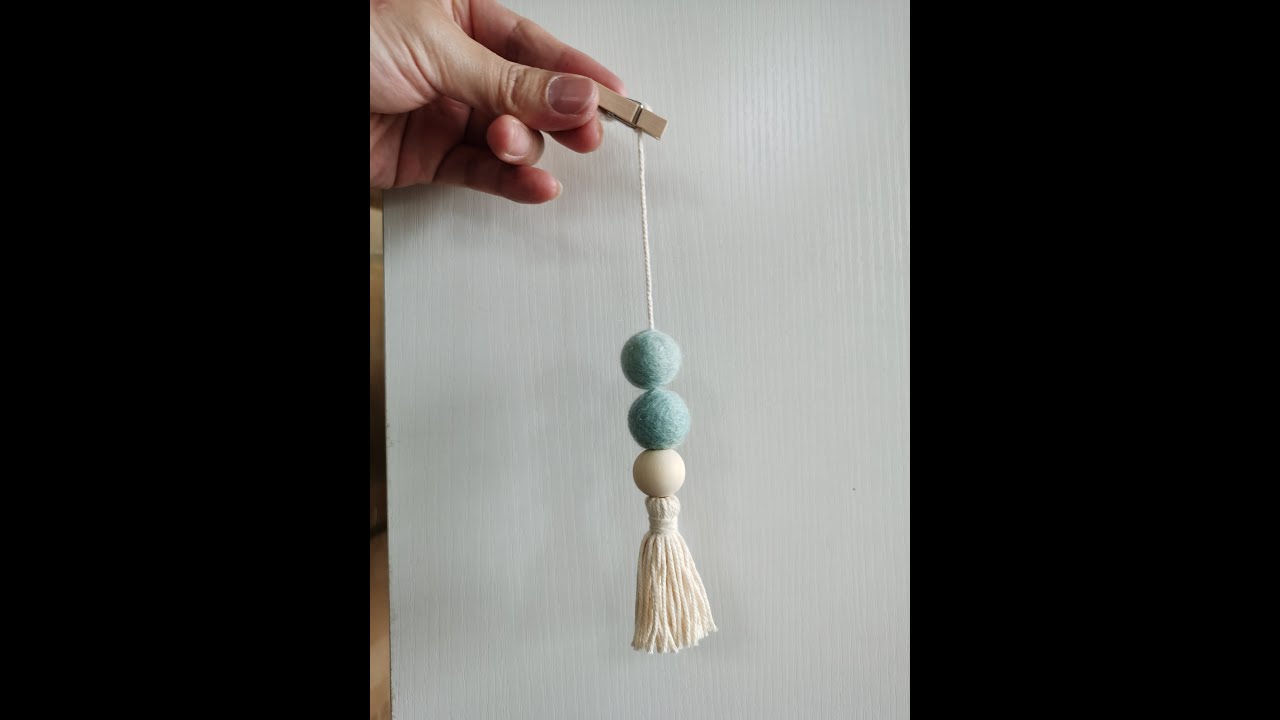 How to Make a Wool Car Essential Oil Diffuser with Tassel Ornament - YouTube