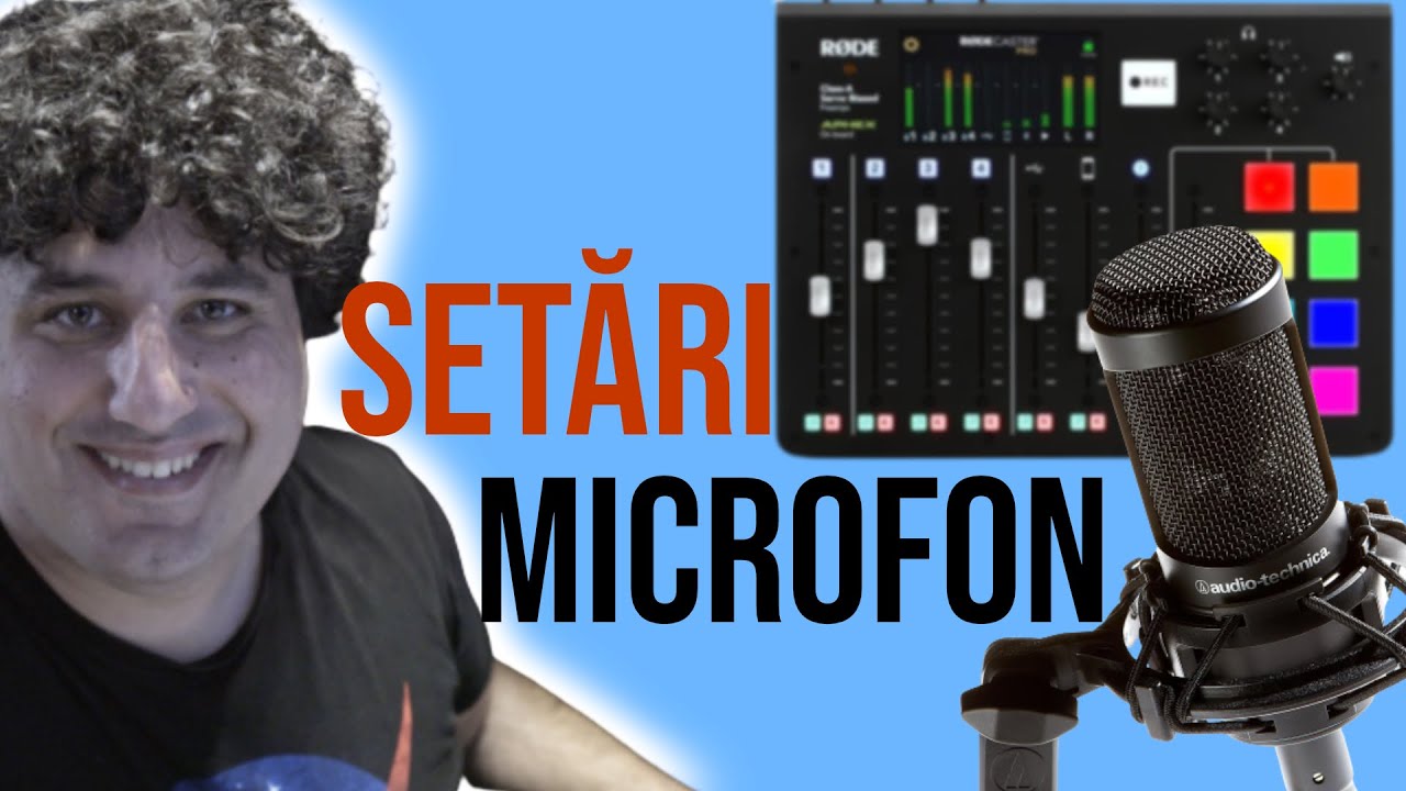 Cum setezi microfonul pentru podcasting + Rodecaster + AT2035 - YouTube