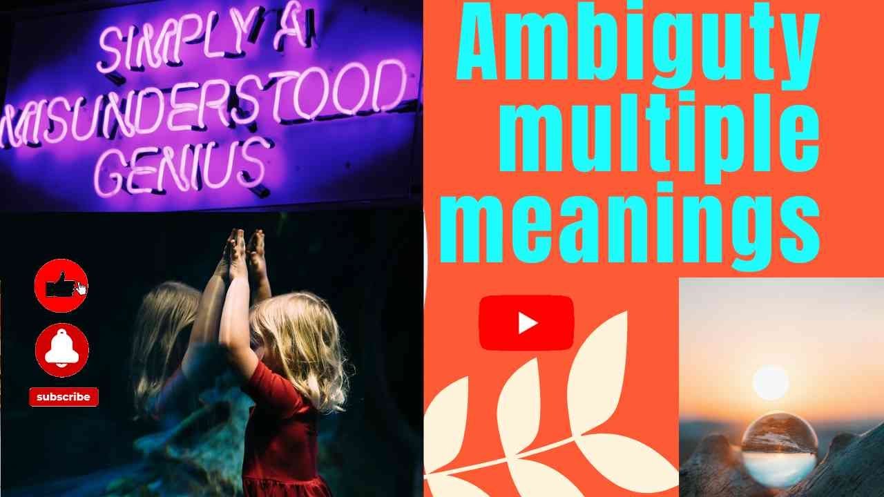 The Six Types of Ambiguty multiple meanings - YouTube