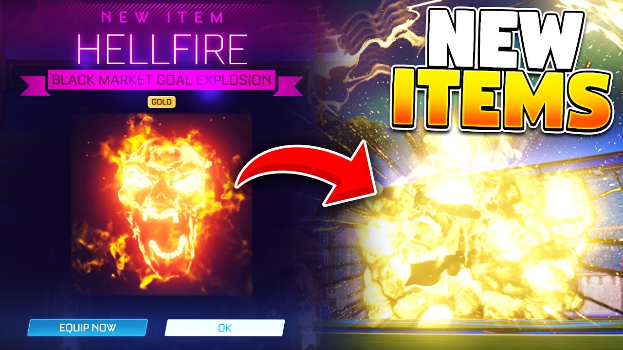 NEW GOLD HELLFIRE In The Item Shop On Rocket League - YouTube