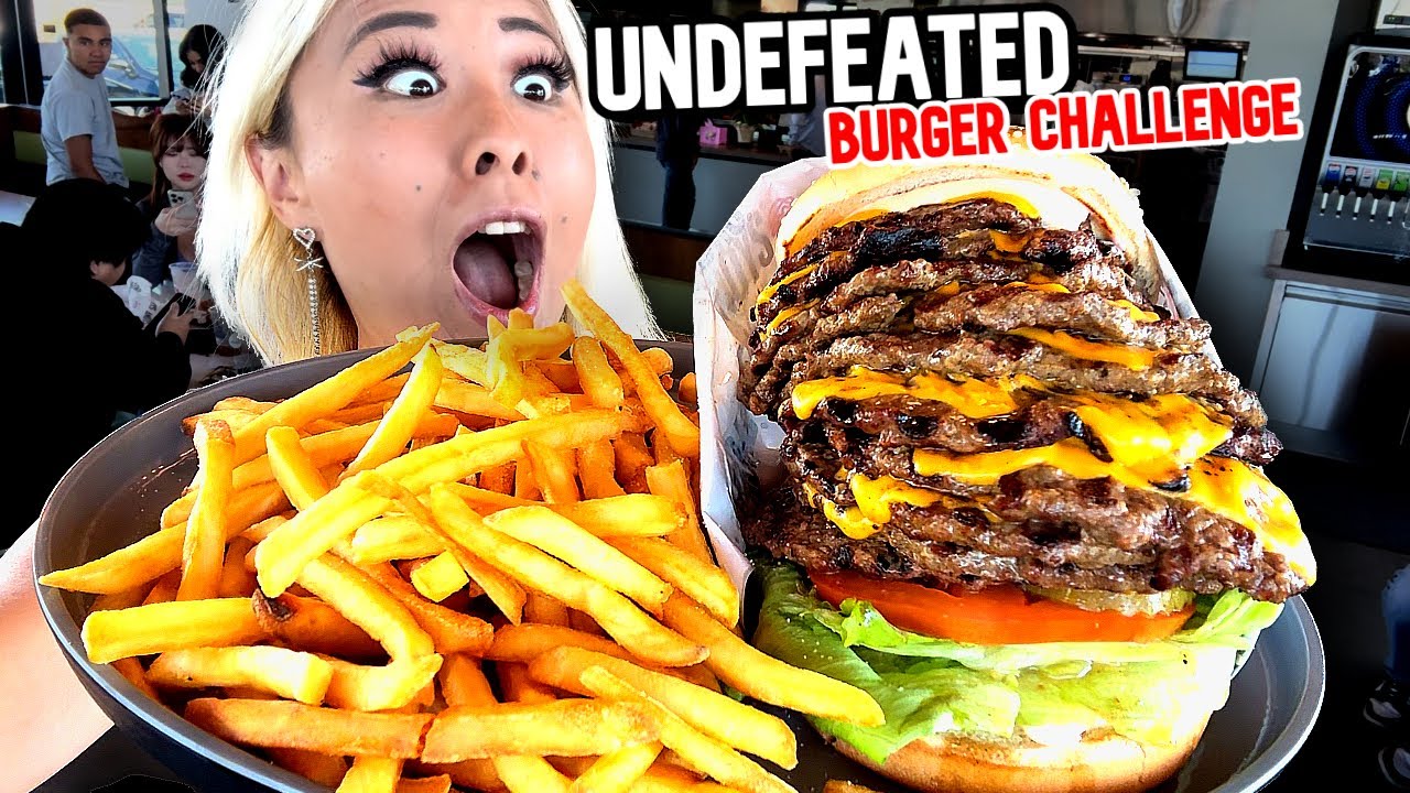 UNDEFEATED BURGER CHALLENGE at Andy's Burgers in Chino, CA!! # ...