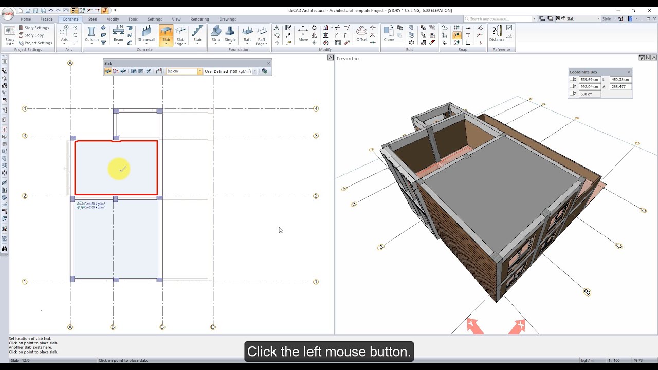ideCAD Architectural | Create the Upper Story Slabs | BIM Software for ...