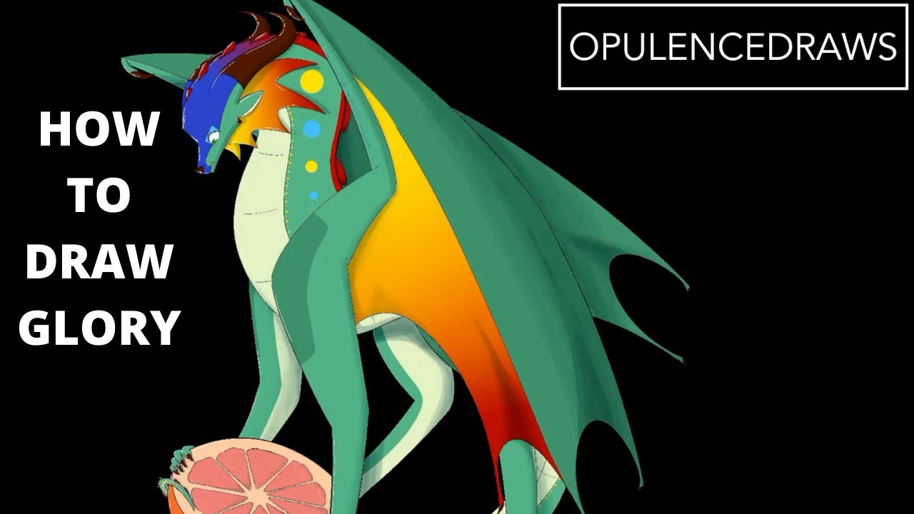 How to Draw Glory from Wings of Fire - Glory and her grapefruit - YouTube